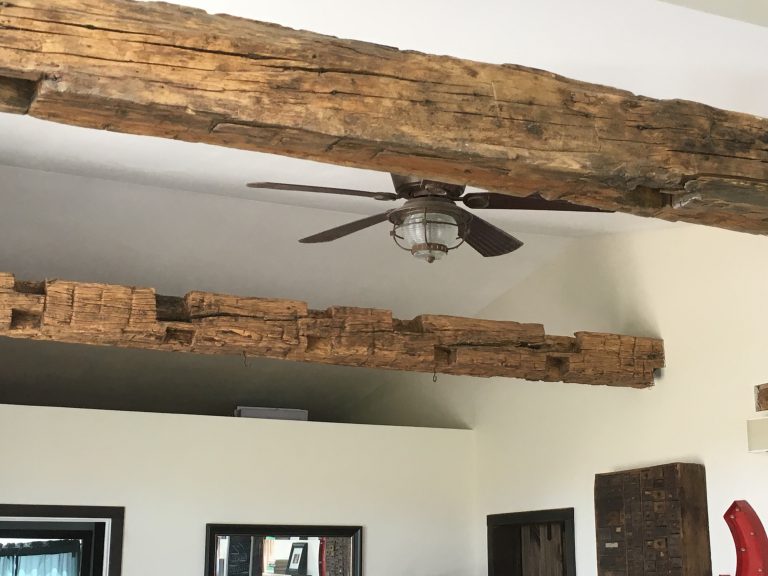 Barn Beam Installation - Dominick and Daughters